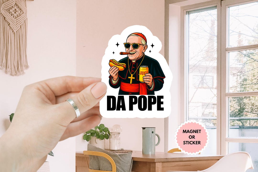 Da Pope Meme Car Magnet/sticker, Retro Cardinal Robert Francis Sticker ...