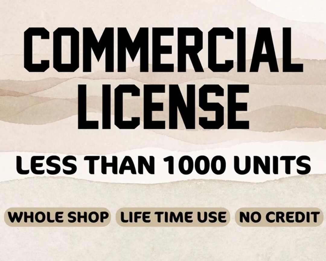 Commercial License for Unlimited Use, One Time Payment, Extended ...