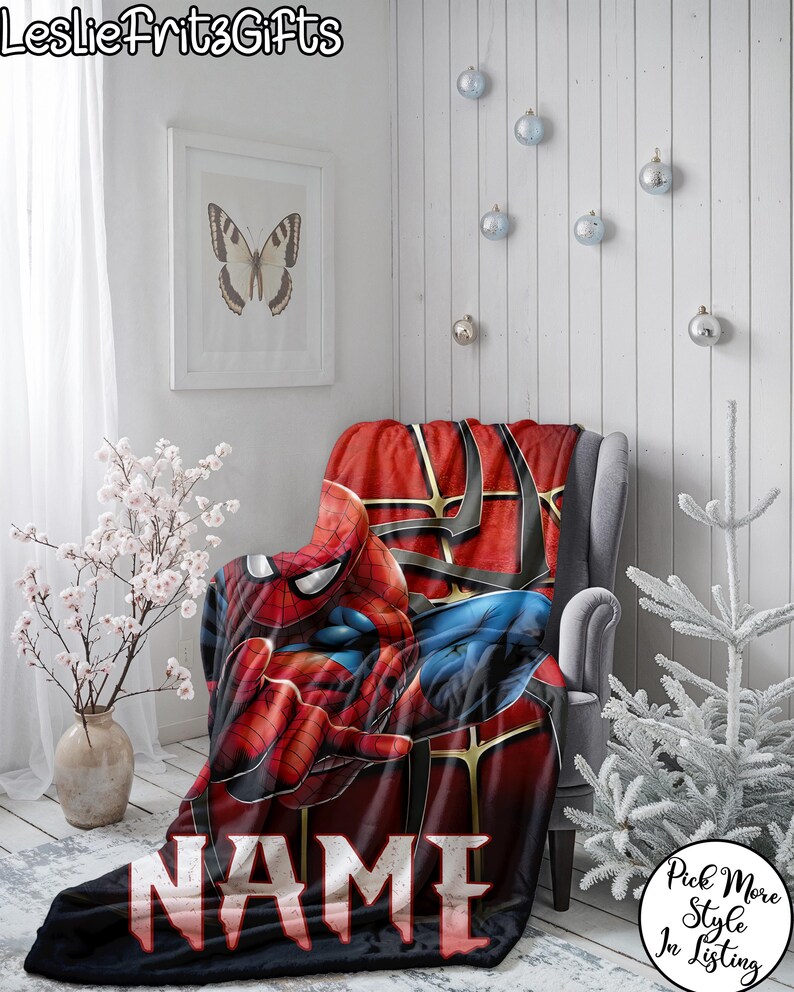 Personalized Spider Hero Blanket, Personalized Spider Hero Blanket With ...