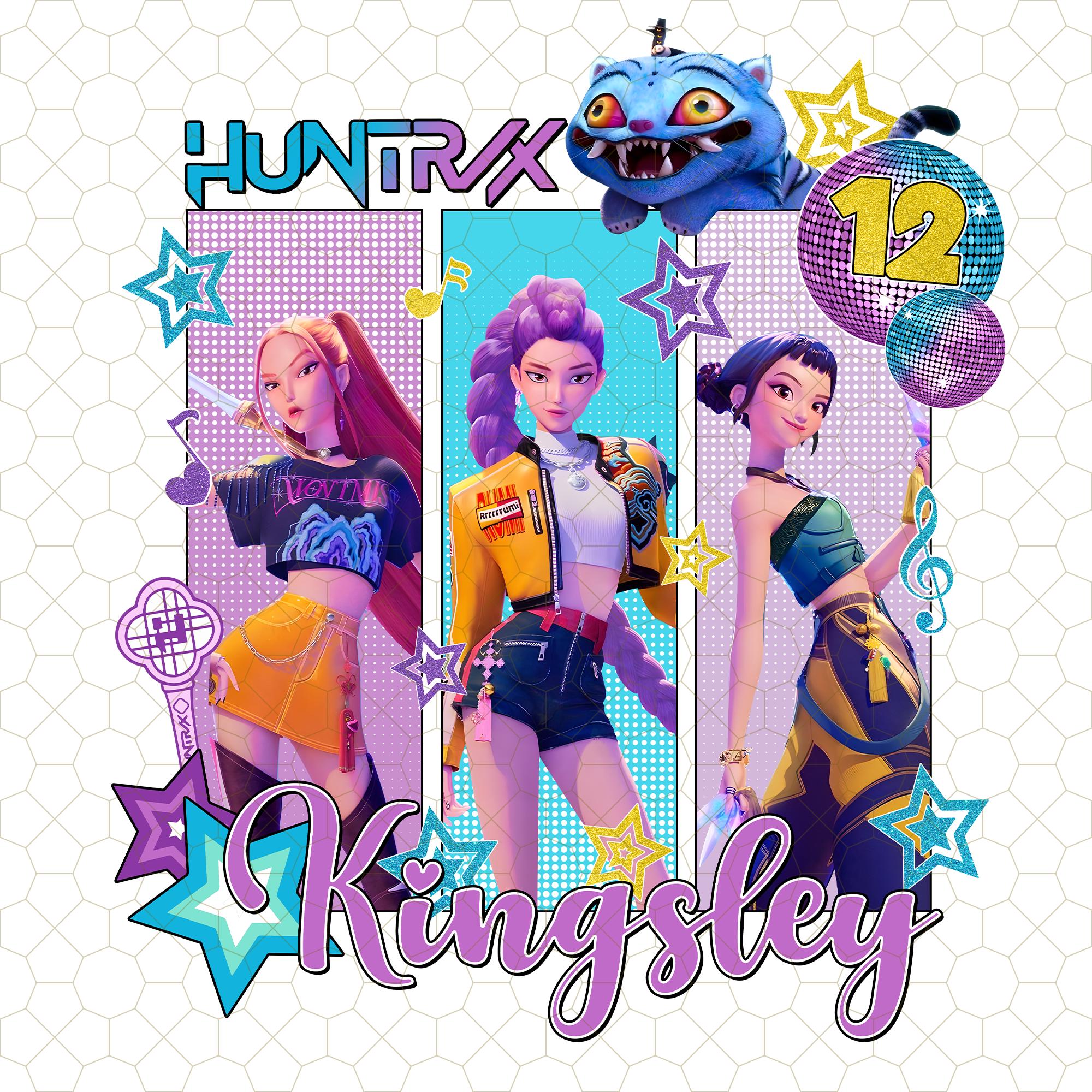 Custom Huntrix Birthday Png, Personalized Kpop Demon Hunter Png ...