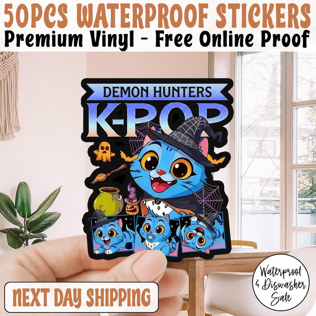 Derpy Halloween Kpop Demon Hunter Sticker/car Magnet, KPOP Blue Demon ...