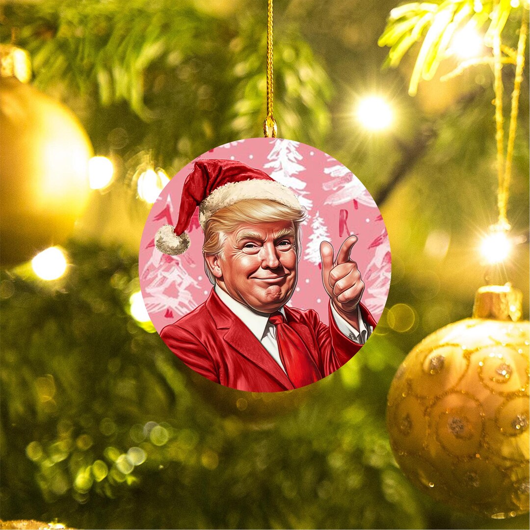 Trump Christmas Ornament, Funny Trump Santa Ornament, Funny Trump ...