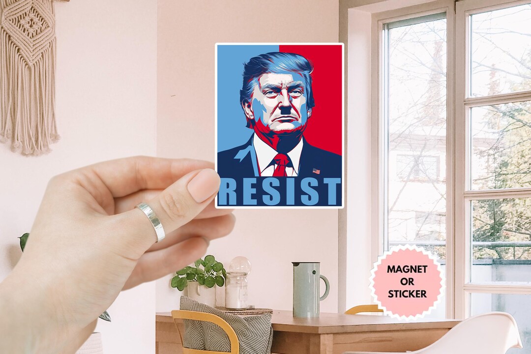 Anti Trump Resist Sticker/car Magnet, Resist Subtle Anti Trump Floral ...