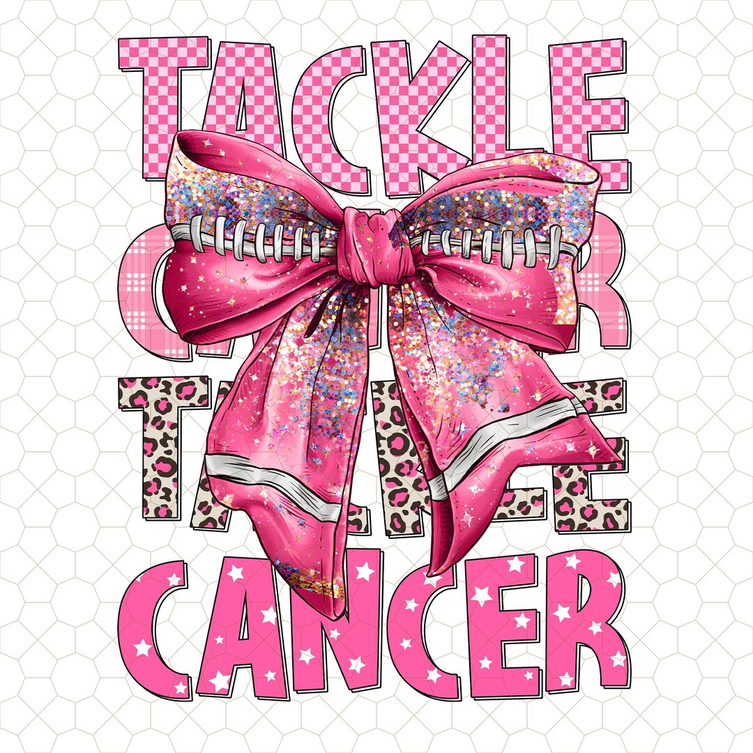 Tackle Cancer Coquette Bow Breast Cancer Png, Pink Out Football, Breast ...