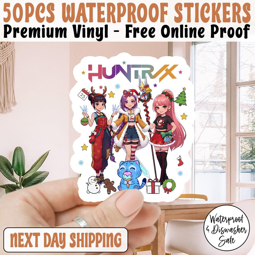 Huntrix Christmas Sticker/car Magnet , Kpop Saja Boys Sticker, Kpop ...