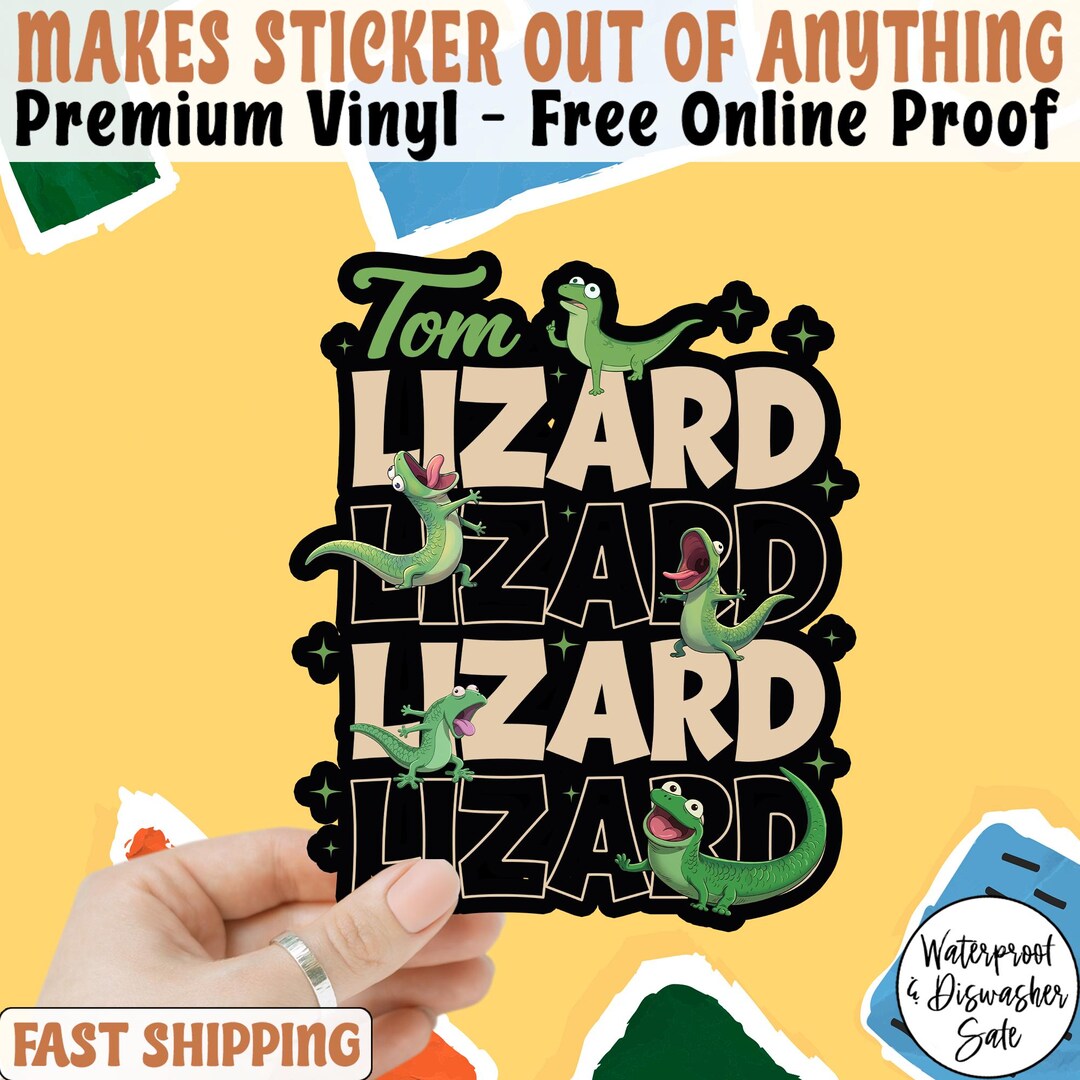 Hoppers Tom the Lizard Sticker/car Magnet, Hoppers Meme Funny Sticker ...