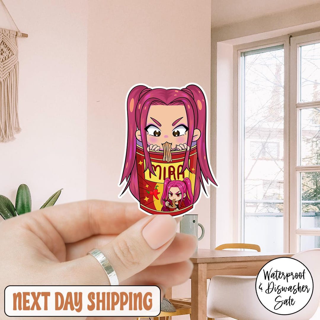 Mira Huntrix Kpop Demon Hunters Ramyeon Sticker/car Magnet , Kpop Saja ...