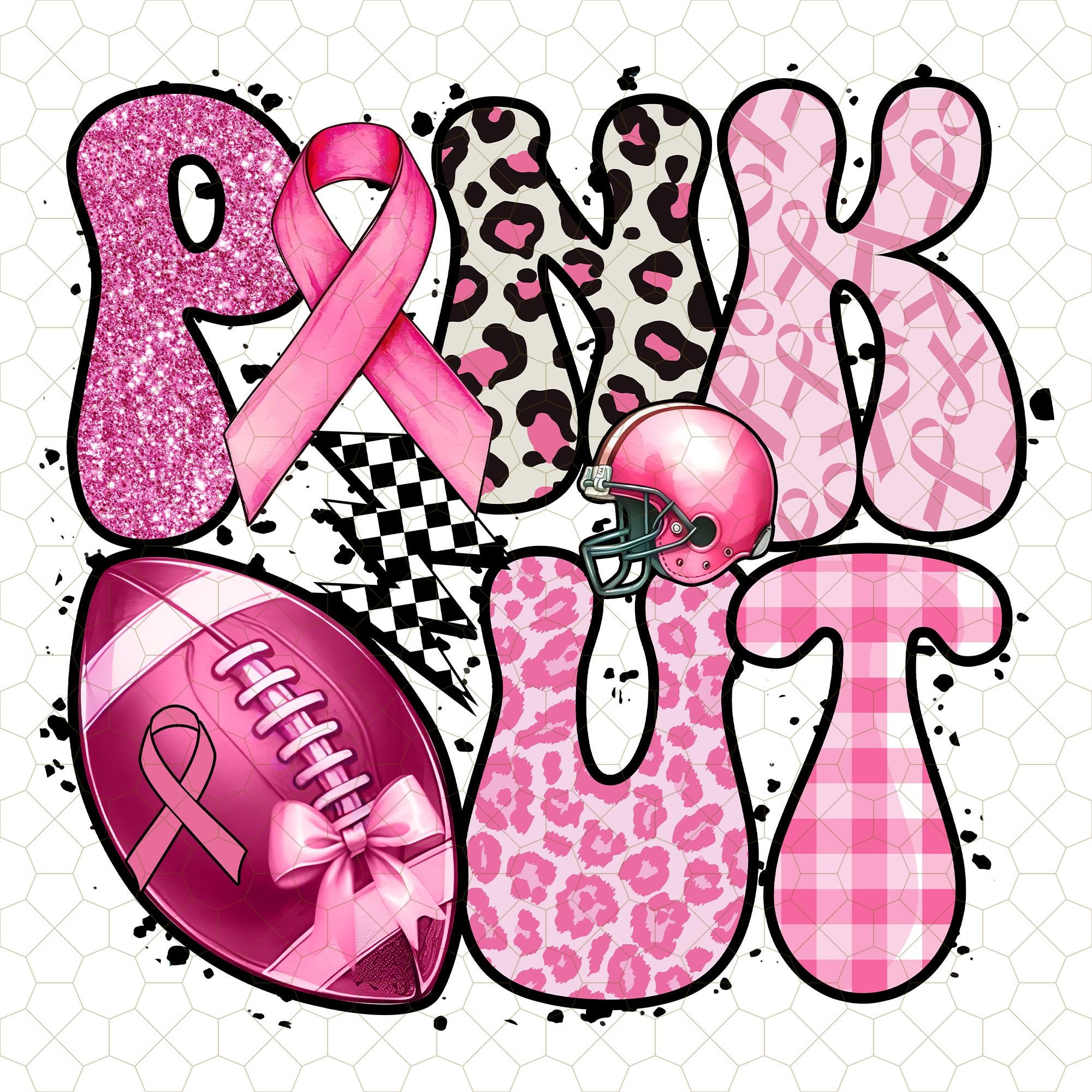 Pink Out Football Breast Cancer Png, Sport Breast Cancer Png, Pink ...