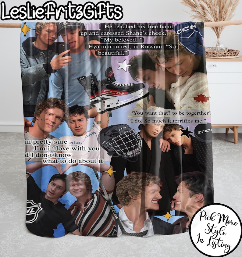 Heated Rivalry Couple Blanket, Hockey Romance Inspired Throw, Enemies ...