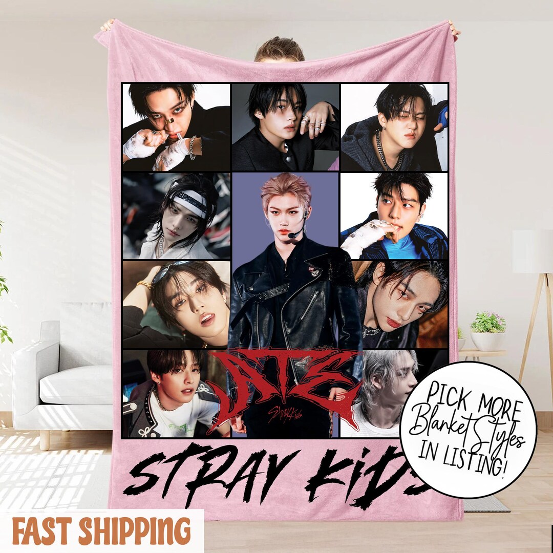 Stray Kids K-pop Blanket, Personalized Throw, Cozy Fandom Decor Gift ...