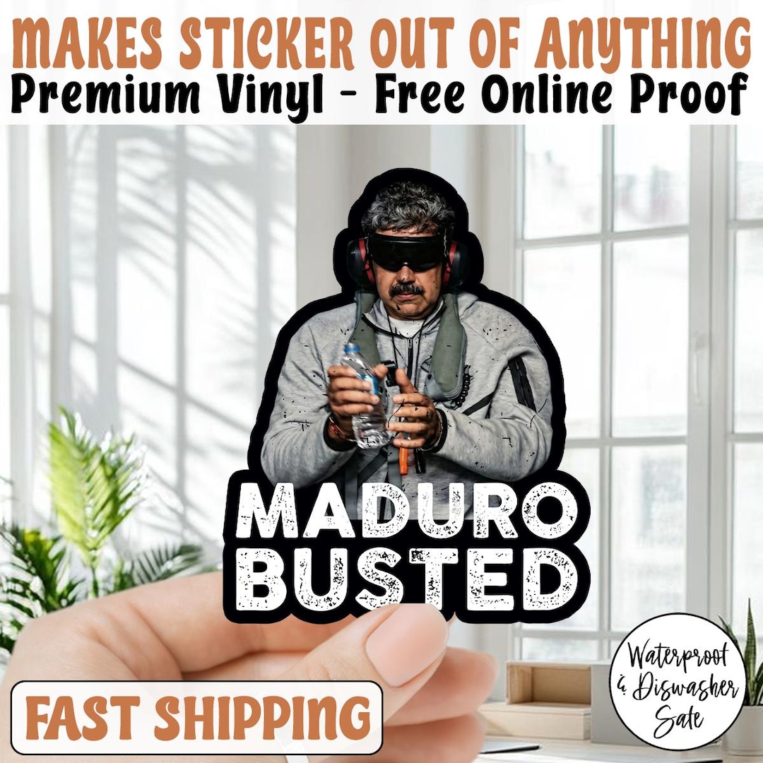 Maduro Captured 2026 Sticker, Venezuela Libre Captured Live Maduro ...