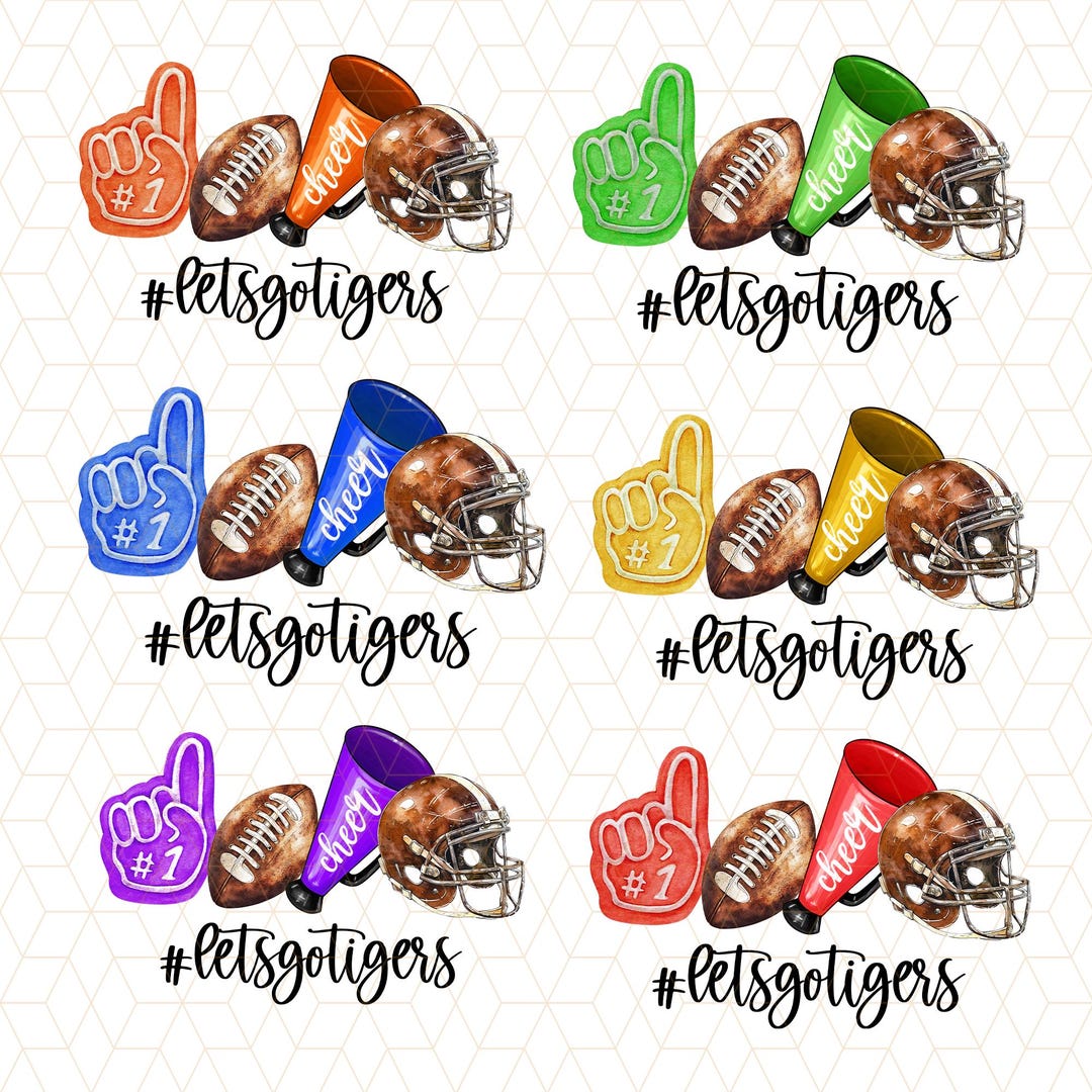 Bundle Cheer Colorful Football Team Png, Cheer Mom Png, Cheerleading ...