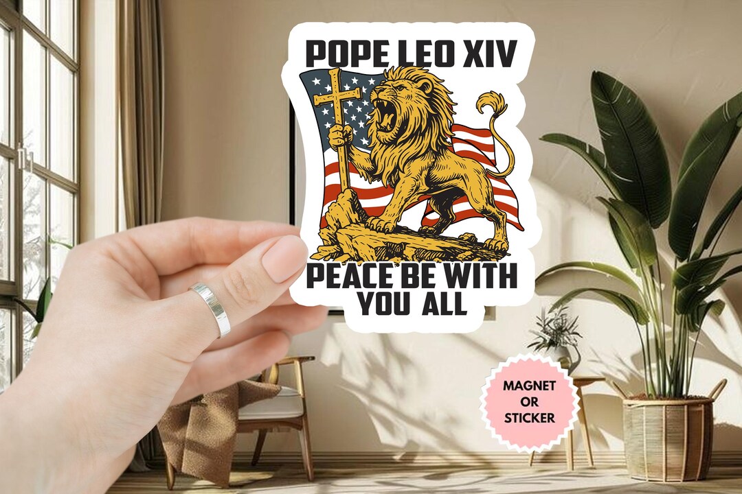 Vatican Pope Leo XIV Peace Be With You Sticker/car Magnet, FDT Sticker ...