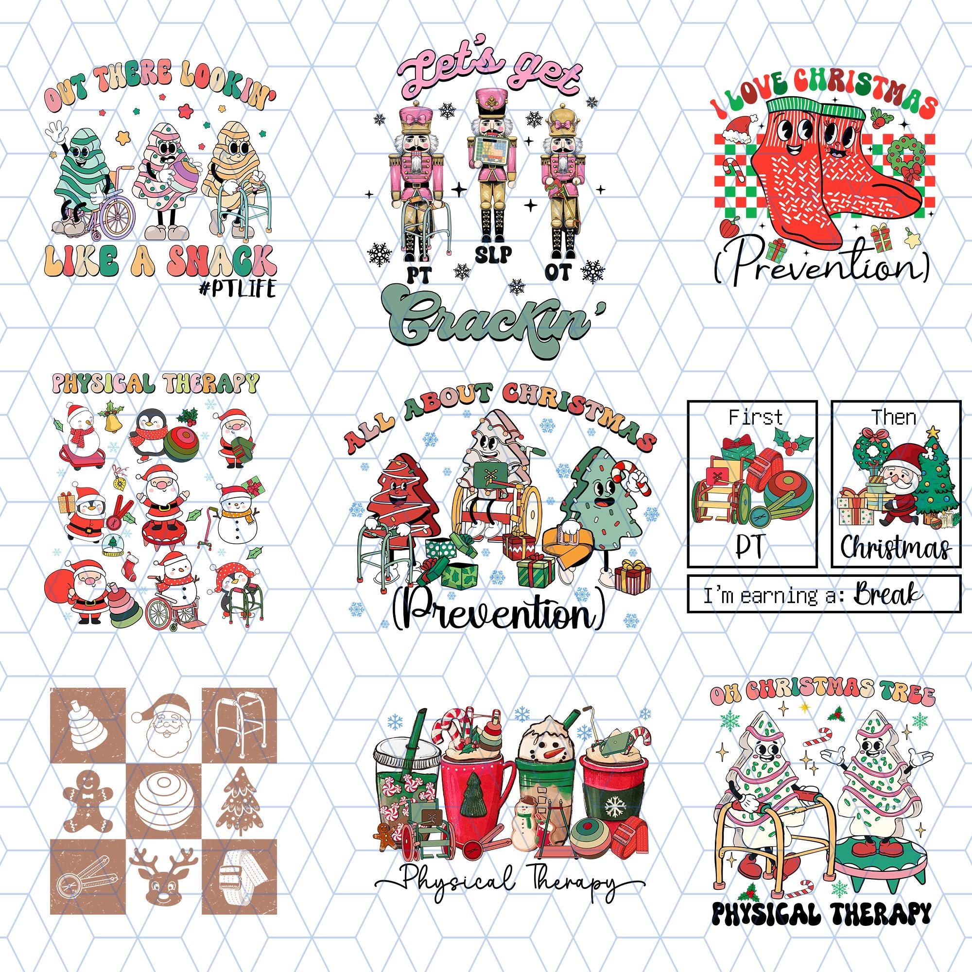 Physical Therapy Christmas Bundle, Physical Therapist Christmas Bundle ...