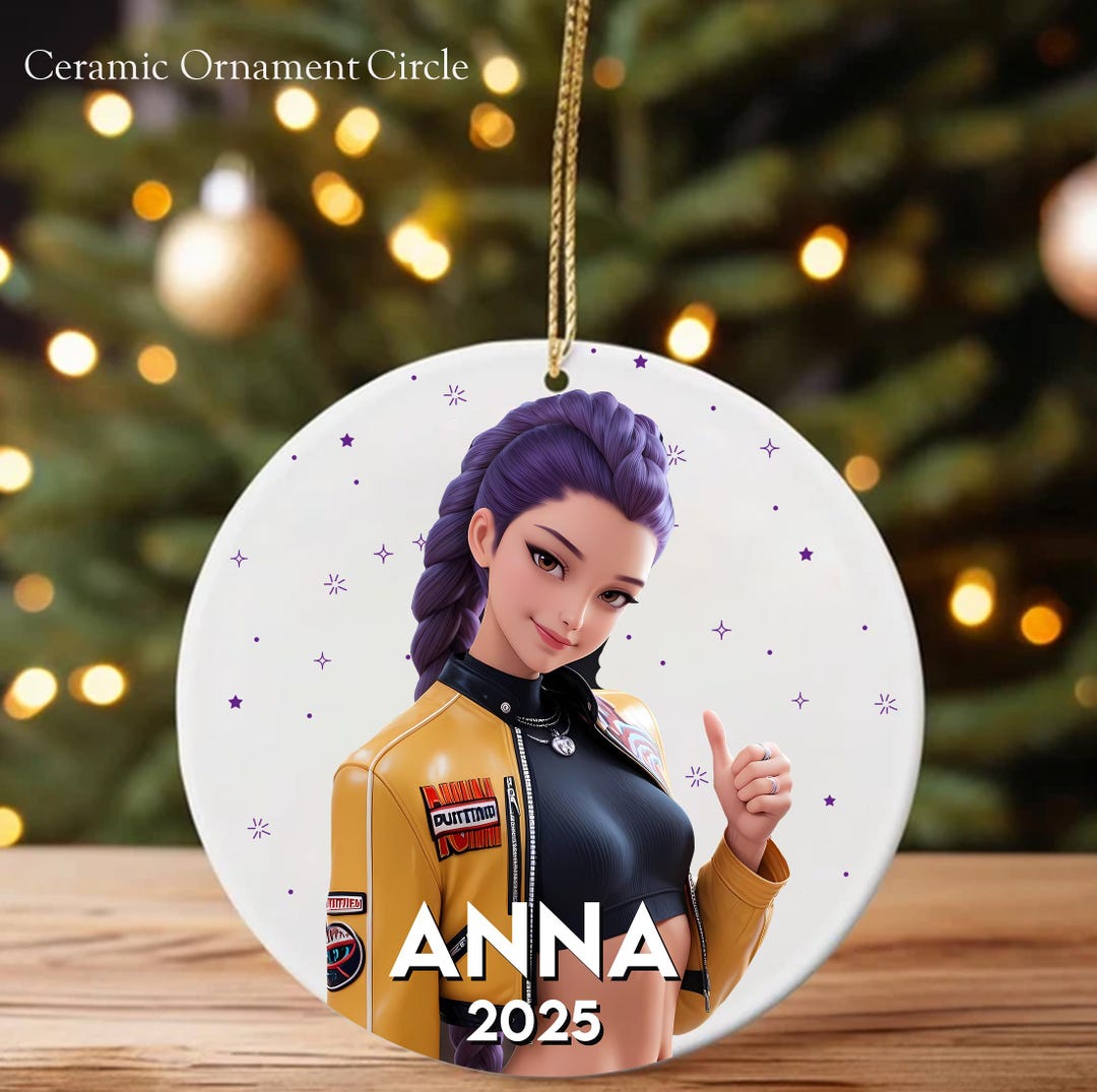 Custom Rumi Kpop Demon Hunters Ornament, Personalized Name Huntrix Rumi ...
