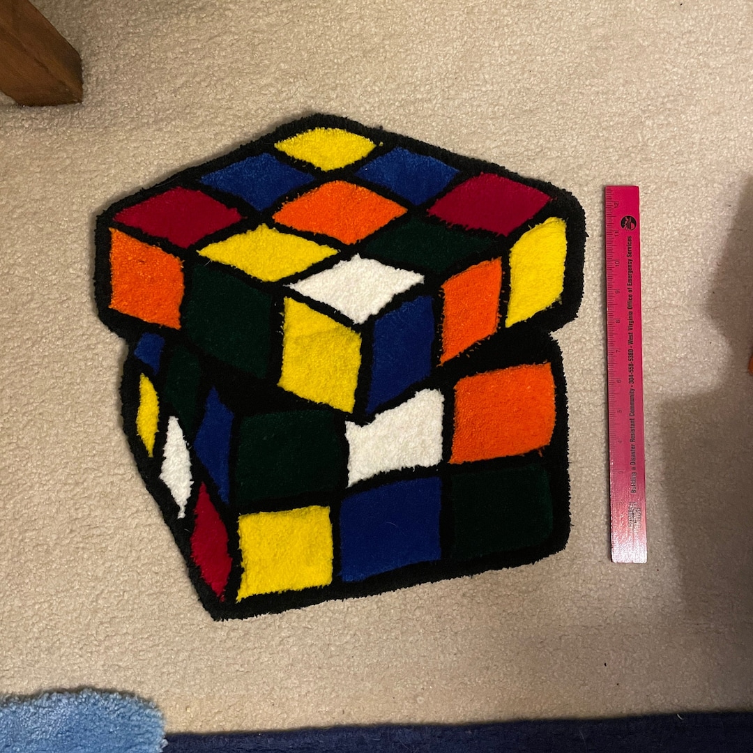 Rubik's Cube Tufted Rug - Etsy