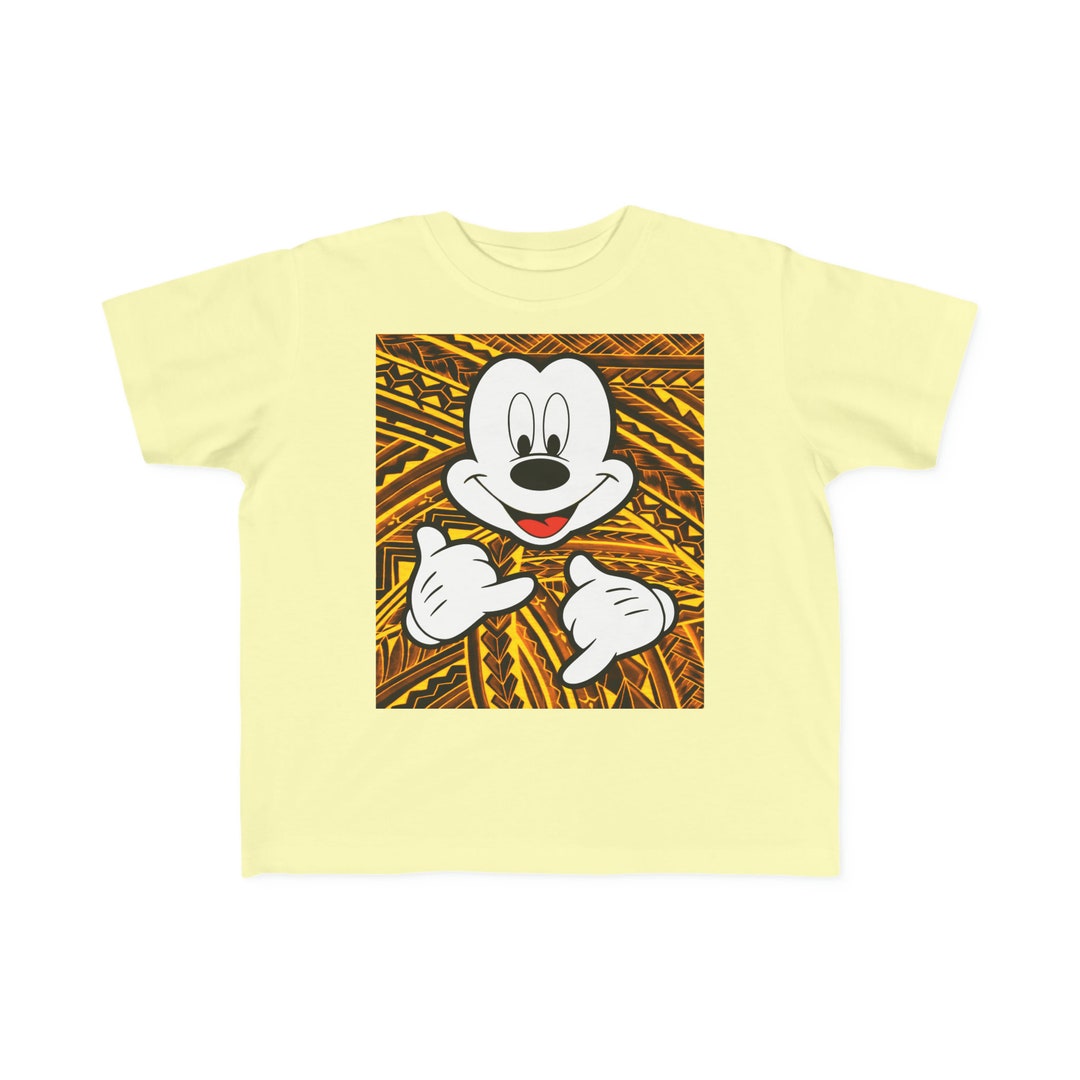 Toddler's Polynesian Style Mickey Mouse Shaka Fine Jersey Tee - Etsy