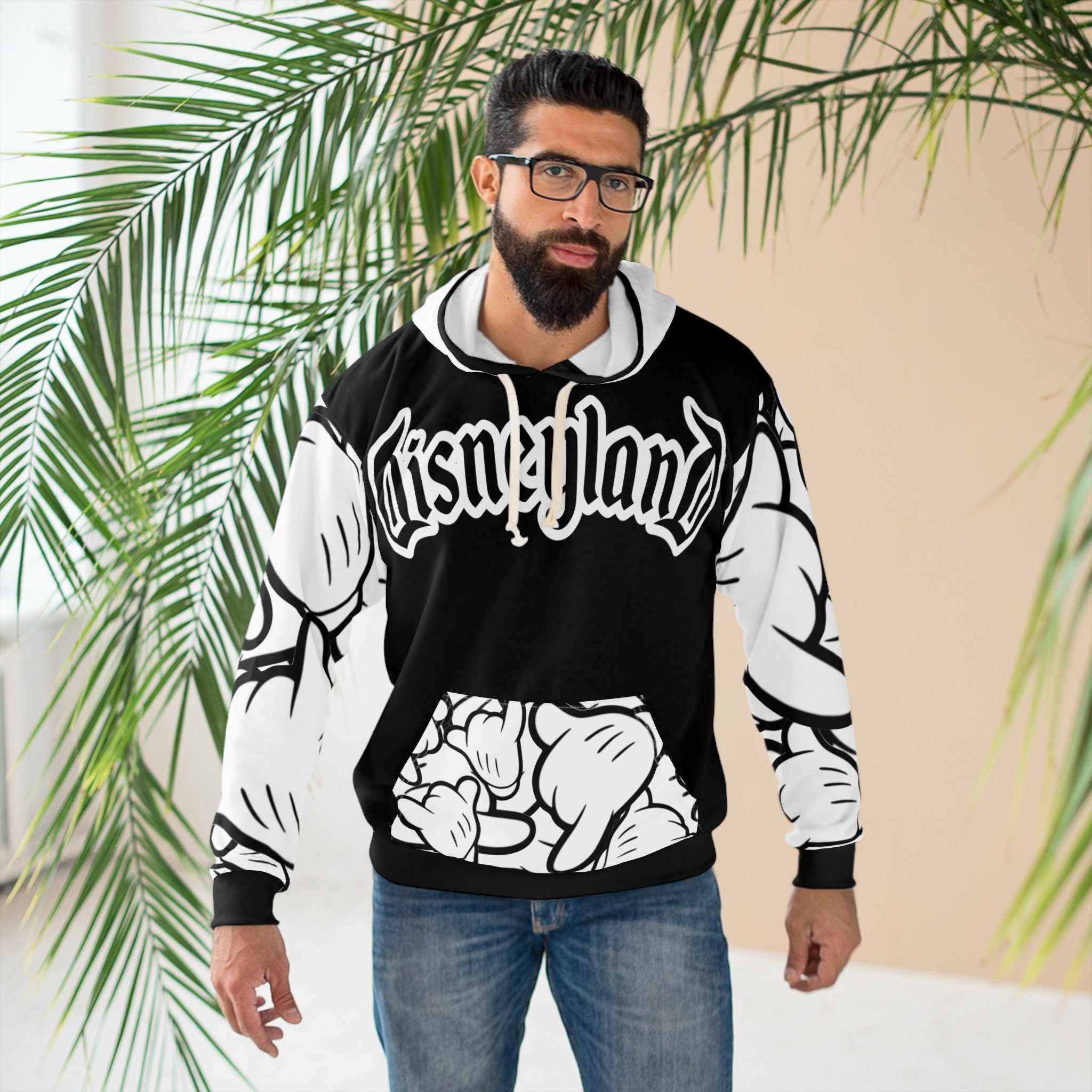 Disneyland Mickey Mouse Shaka Unisex Pullover Hoodie AOP - Etsy