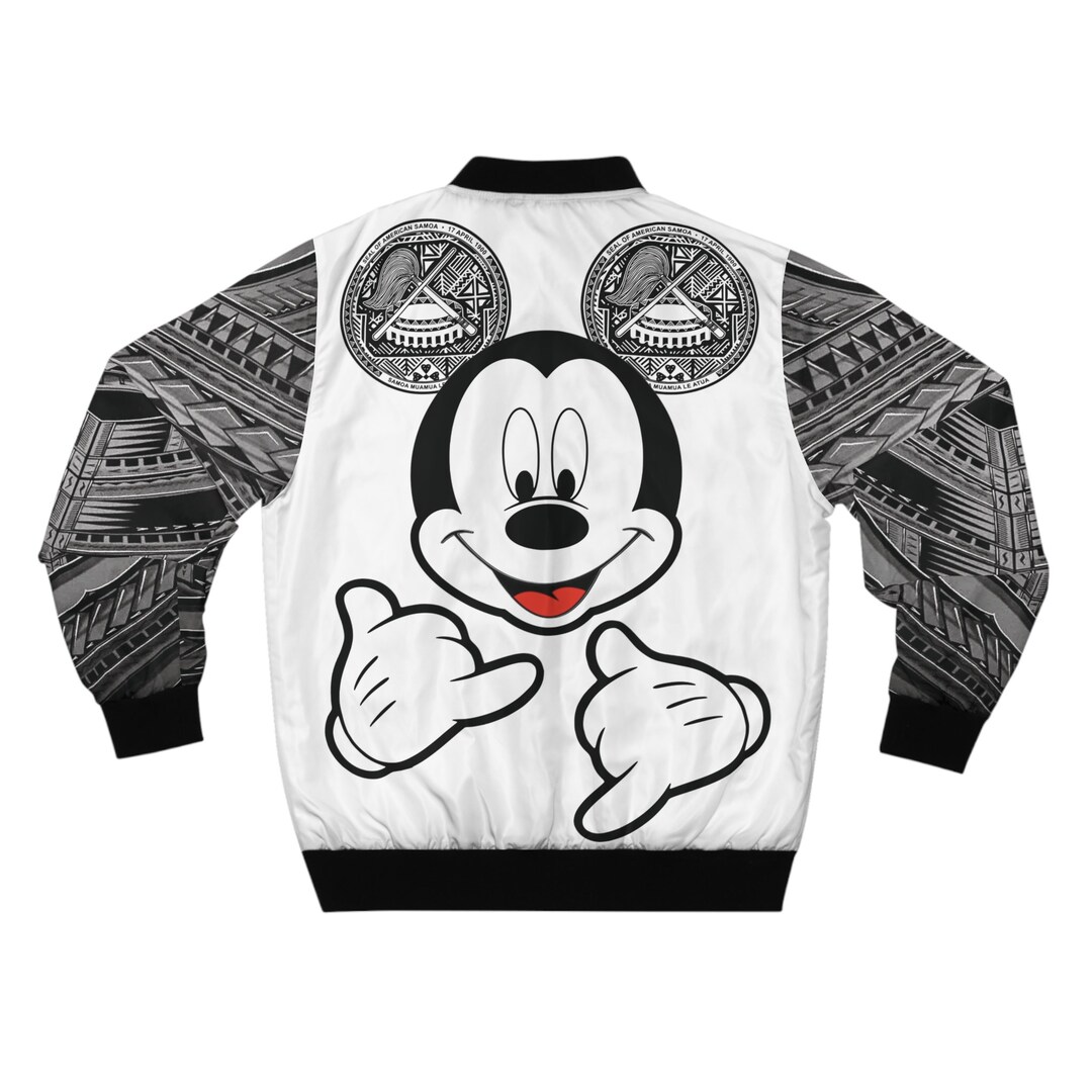 Men's Samoan Style Mickey Mouse Shaka Bomber Jacket (AOP) - Etsy