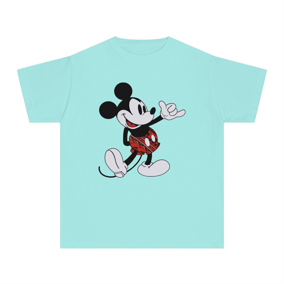 Youth Mickey Mouse Shaka Midweight Tee - Etsy