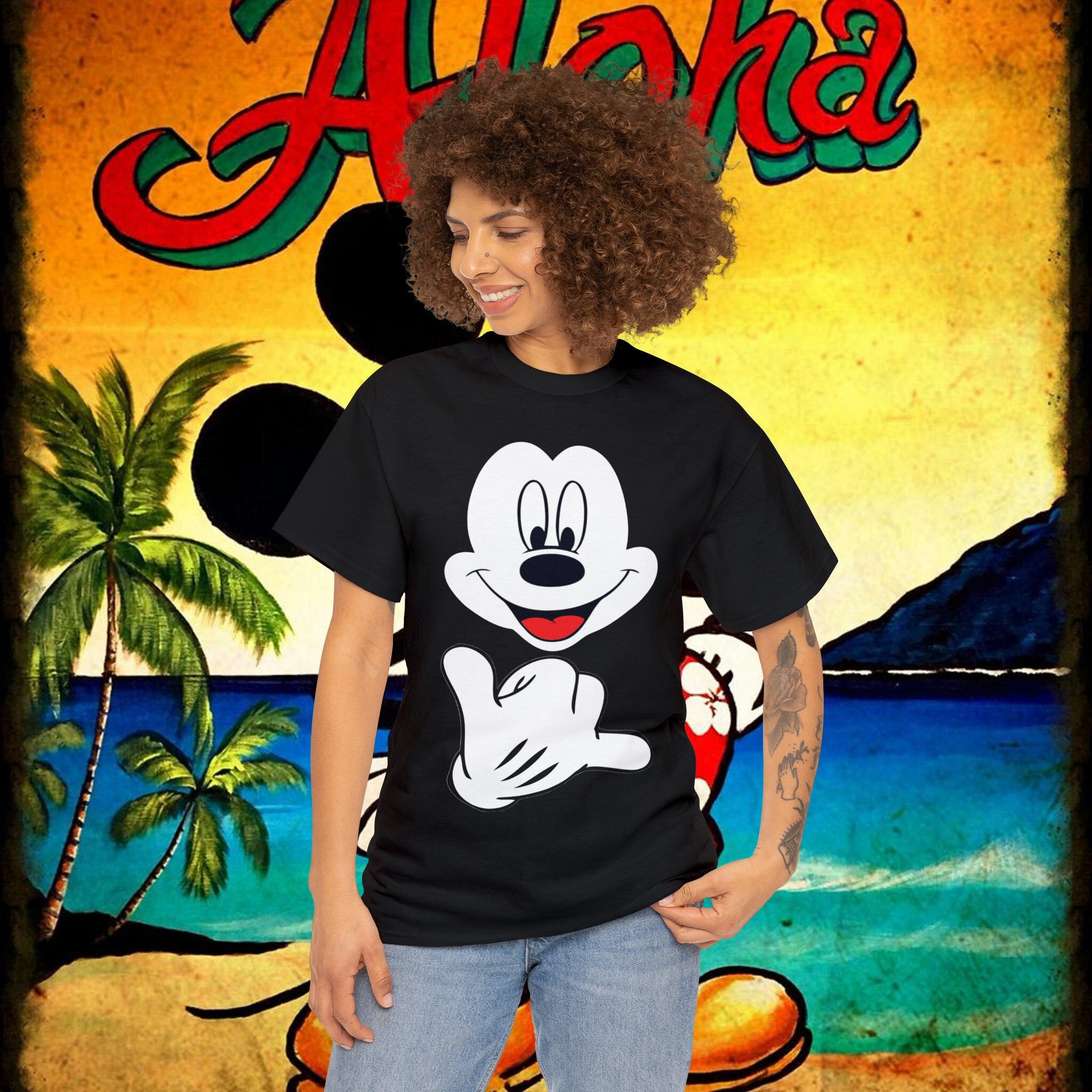 Disney's Mickey Mouse Shaka Hang Loose Shirt. - Etsy