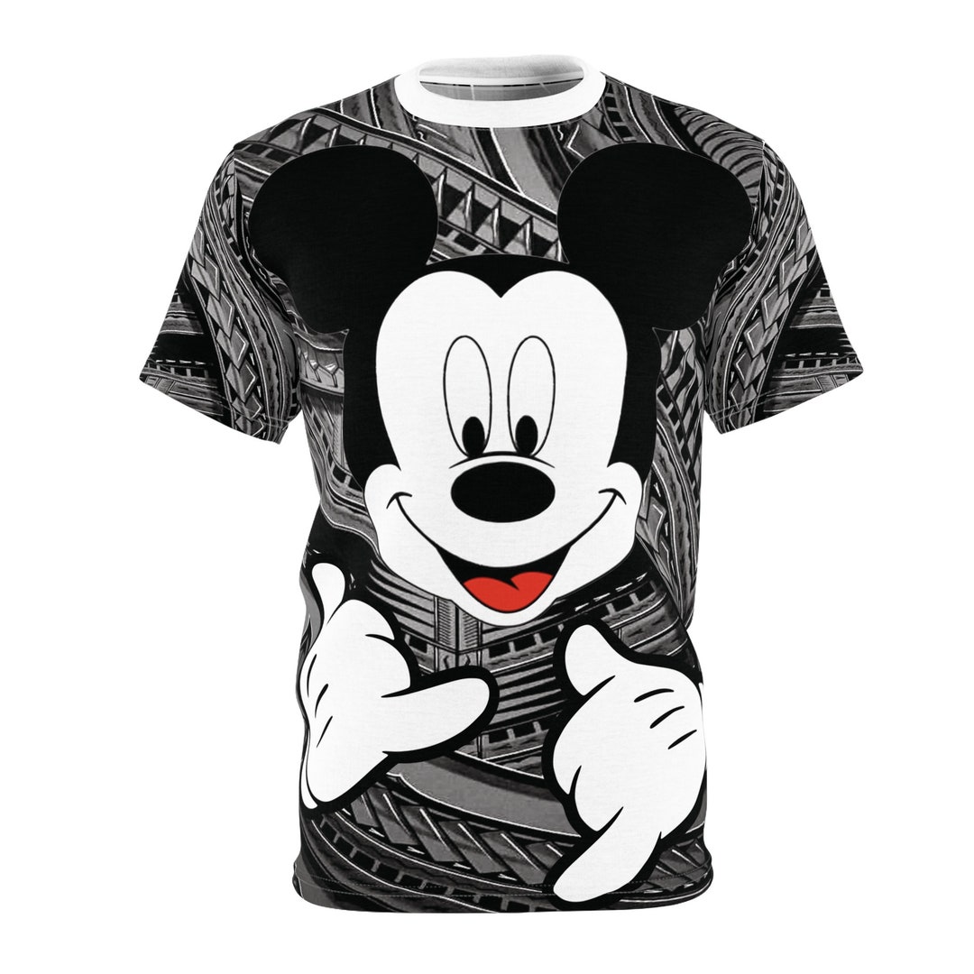 Unisex Polynesian Style Mickey Mouse Shaka Cut & Sew Tee AOP - Etsy