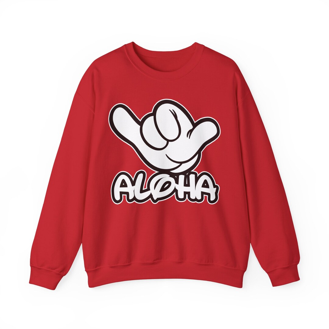 Adult Unisex Mickey Shaka Aloha Heavy Blend™ Crewneck Sweatshirt - Etsy