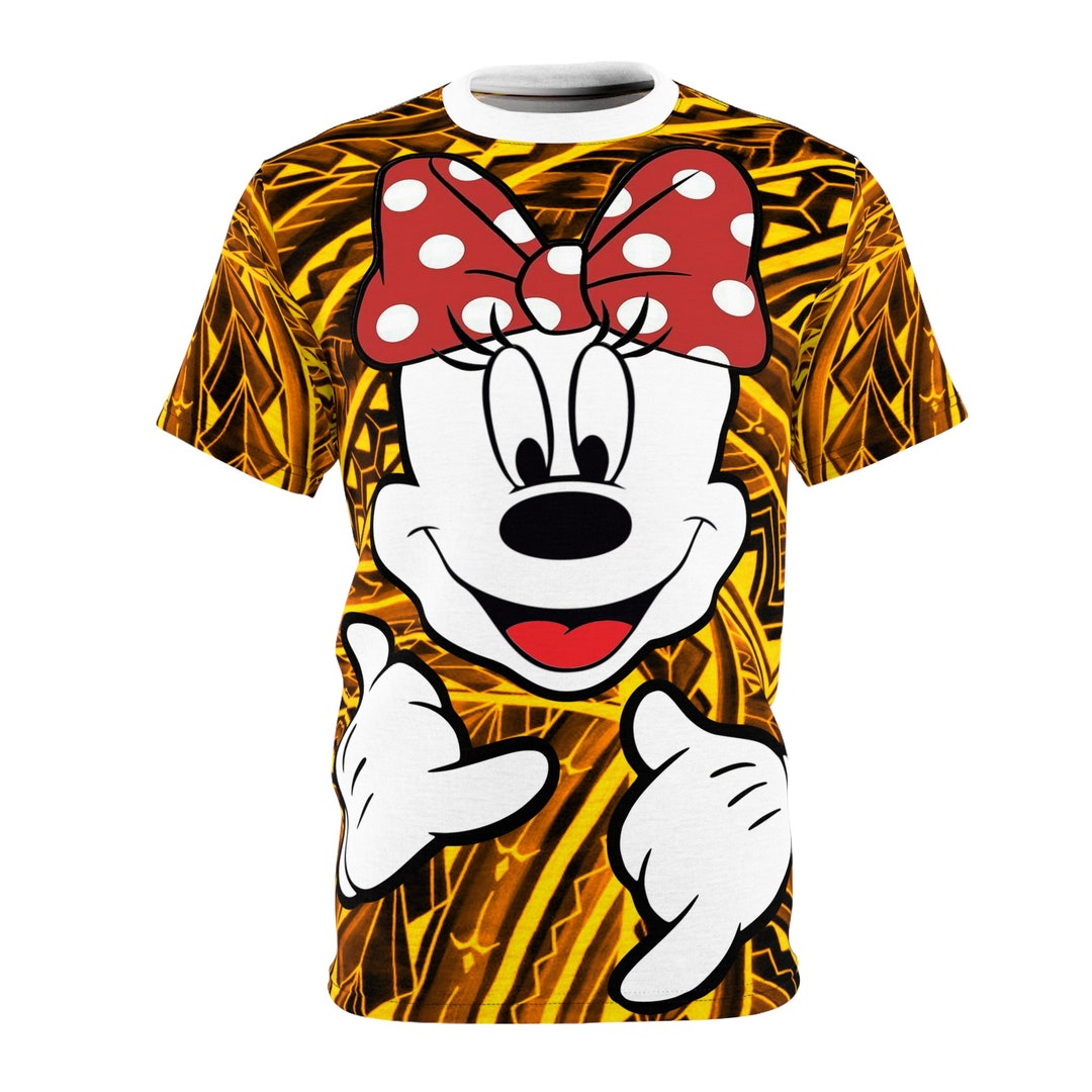 Unisex Polynesian Style Minnie Mouse Shaka Cut & Sew Tee AOP - Etsy