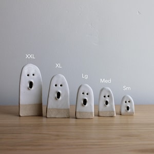 Ghost Pottery Figure, Halloween, Ghost Figurine, Ceramic Ghost, Ghost ...