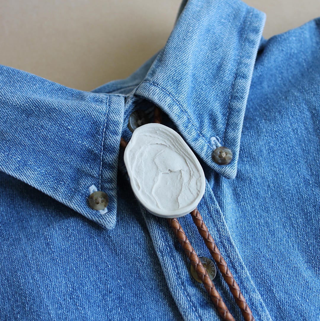 Bolo Tie, Ceramic Bolo Tie, Custom Bolo Tie, White Bolo Tie, Bolo ...