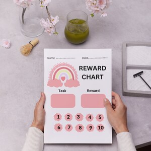 Reward Chart Printable Sticker Kids Prize Toddler Reward Chart ...