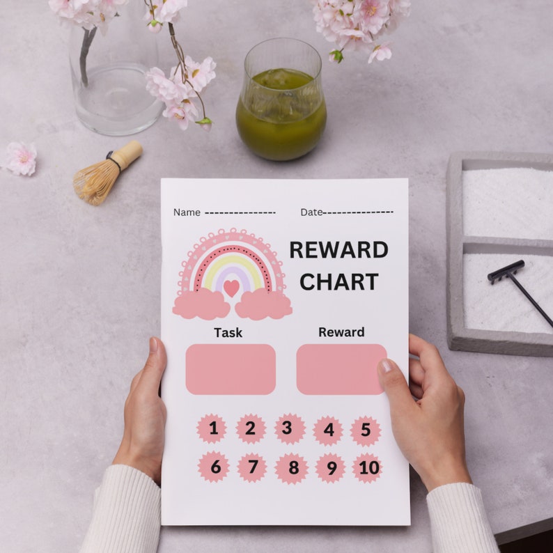 Reward Chart Printable Sticker Kids Prize Toddler Reward Chart ...