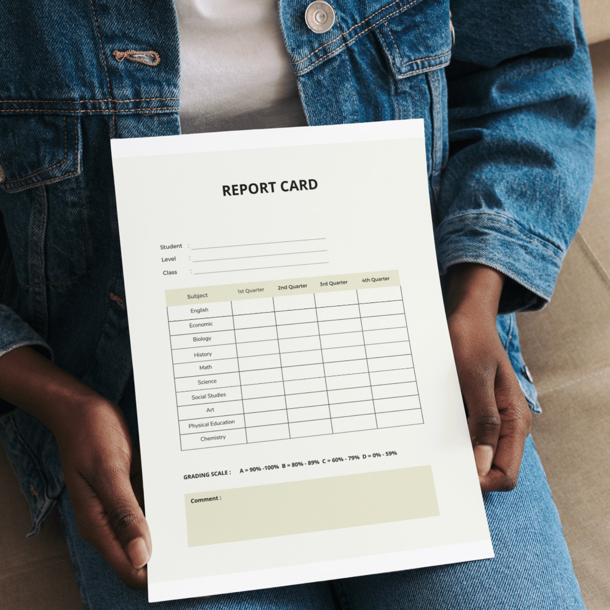 Report Card for School Progress Homeschool Report Instant Print ...