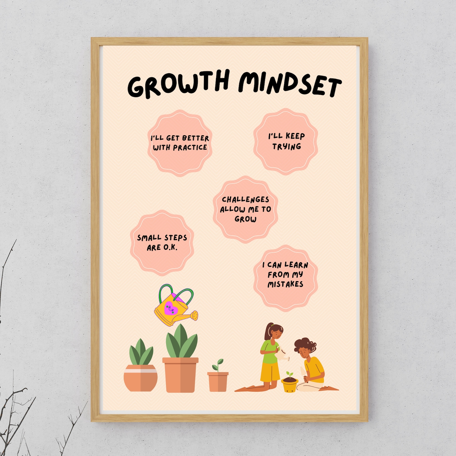 Growth Mindset Printable Classroom Decor Kids Affirmation Print ...