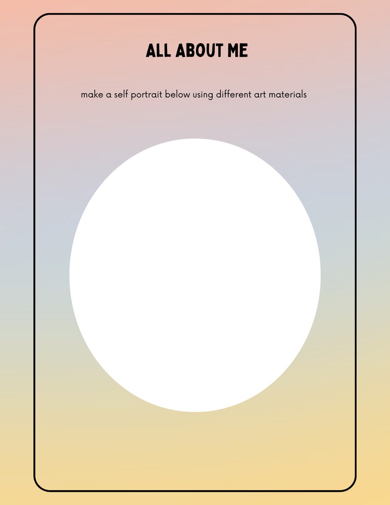 All About Me" Printable Worksheet for Children to Introduce Themselves ...