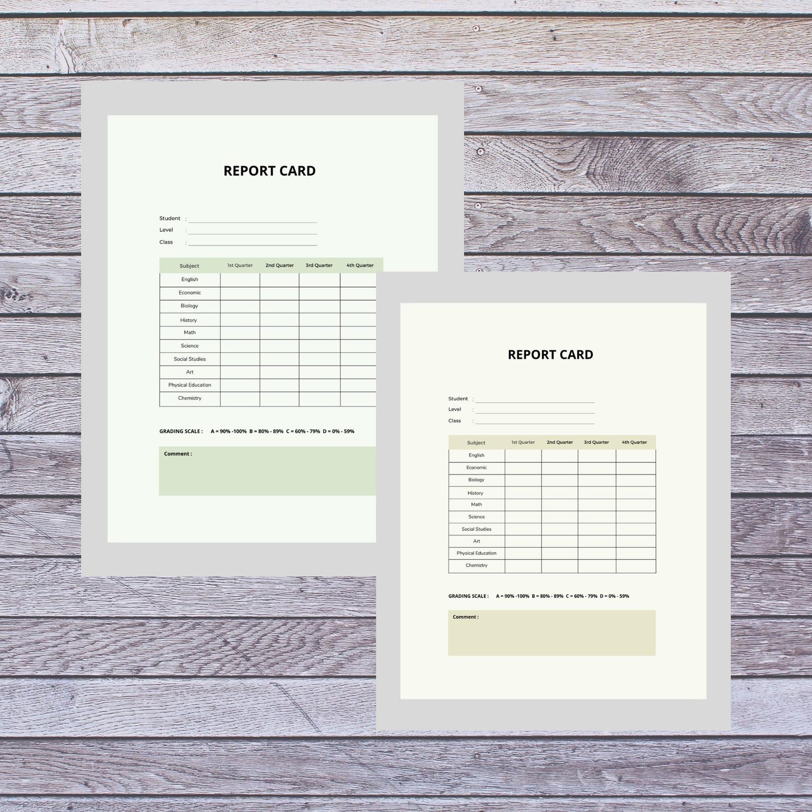 Report Card for School Progress Homeschool Report Instant Print ...