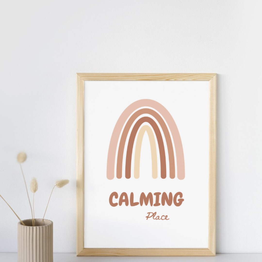 Calming Place Poster Mental Health Classroom Poster Instant Print Relax ...