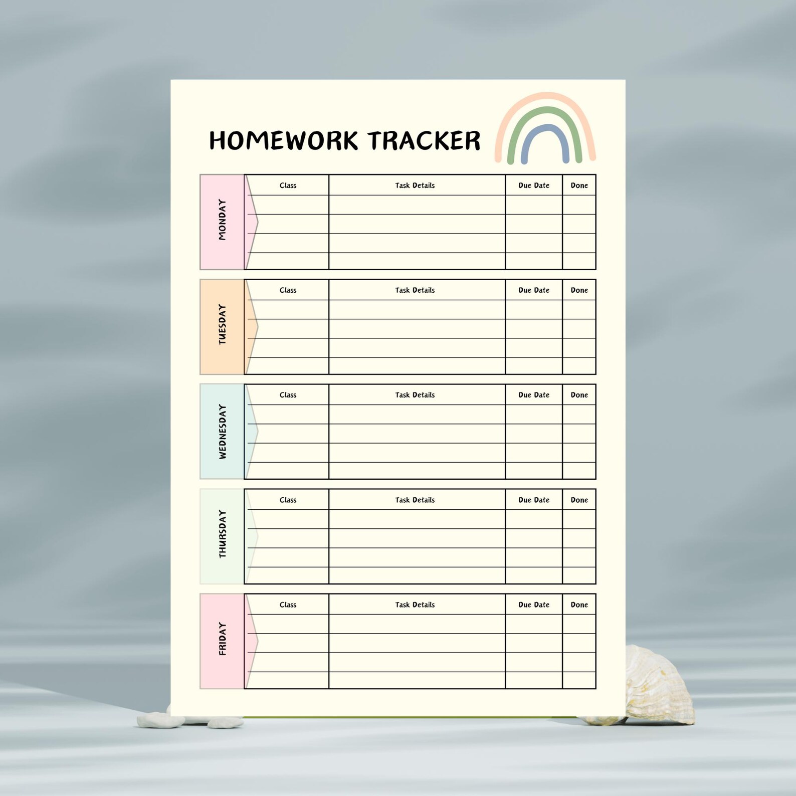 Homework Tracker for Kids Instant Print Assignment Tracker Students ...