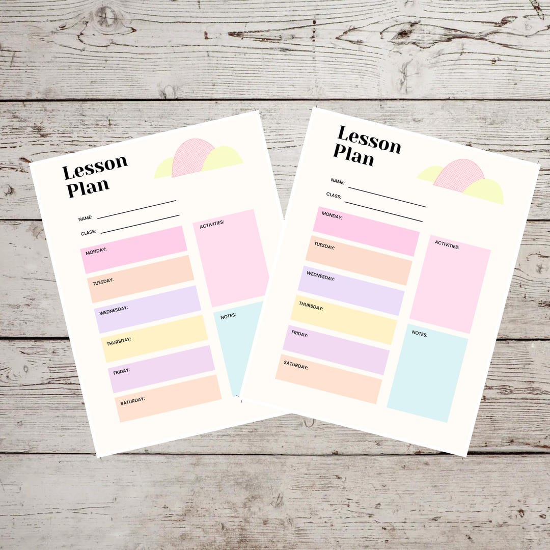 Simple Lesson Plan Template: Homeschool & Educator Planner (digital ...