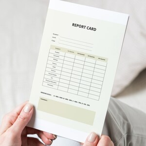 Report Card for School Progress Homeschool Report Instant Print ...