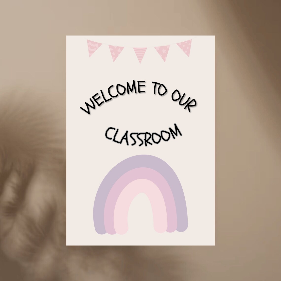 Welcome to Our Classroom Wall Poster School Pastel Color Rainbow Decor ...