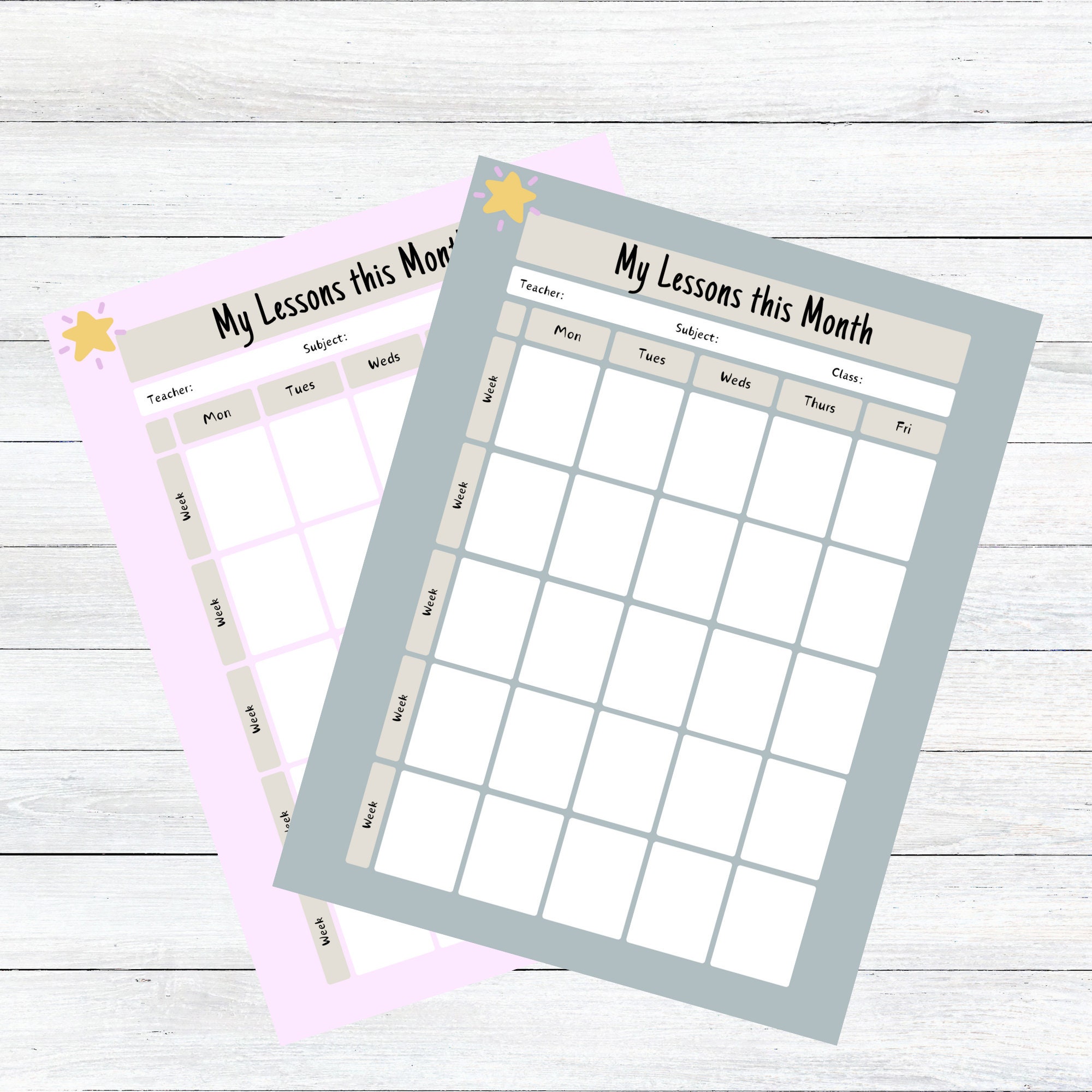 Monthly Lesson Plans Students Simple Planner for Homeschool Educators ...