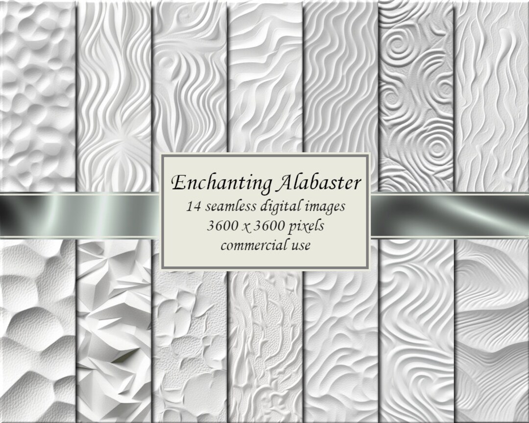 Alabaster Texture Digital Paper, Seamless White Backgrounds (digital ...