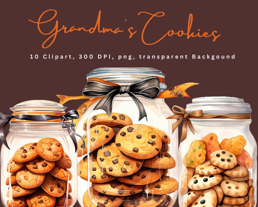 10 Fall Cookies Clipart: Chocolate Chip & Sugar Autumn - Etsy