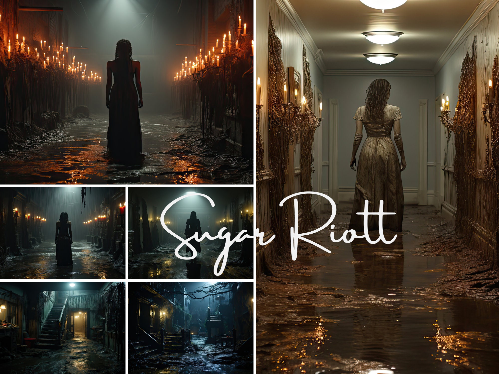 12 Horror Movie Inspired Digital Backgrounds, Creepy, Gothic, Macabre ...