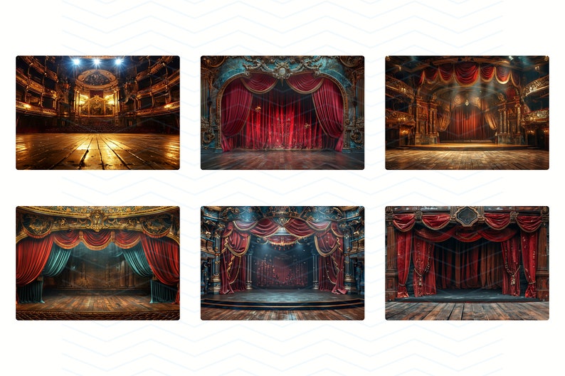 12 Theater Digital Backgrounds, Crafts, Zoom Twitch Youtube, Posters ...