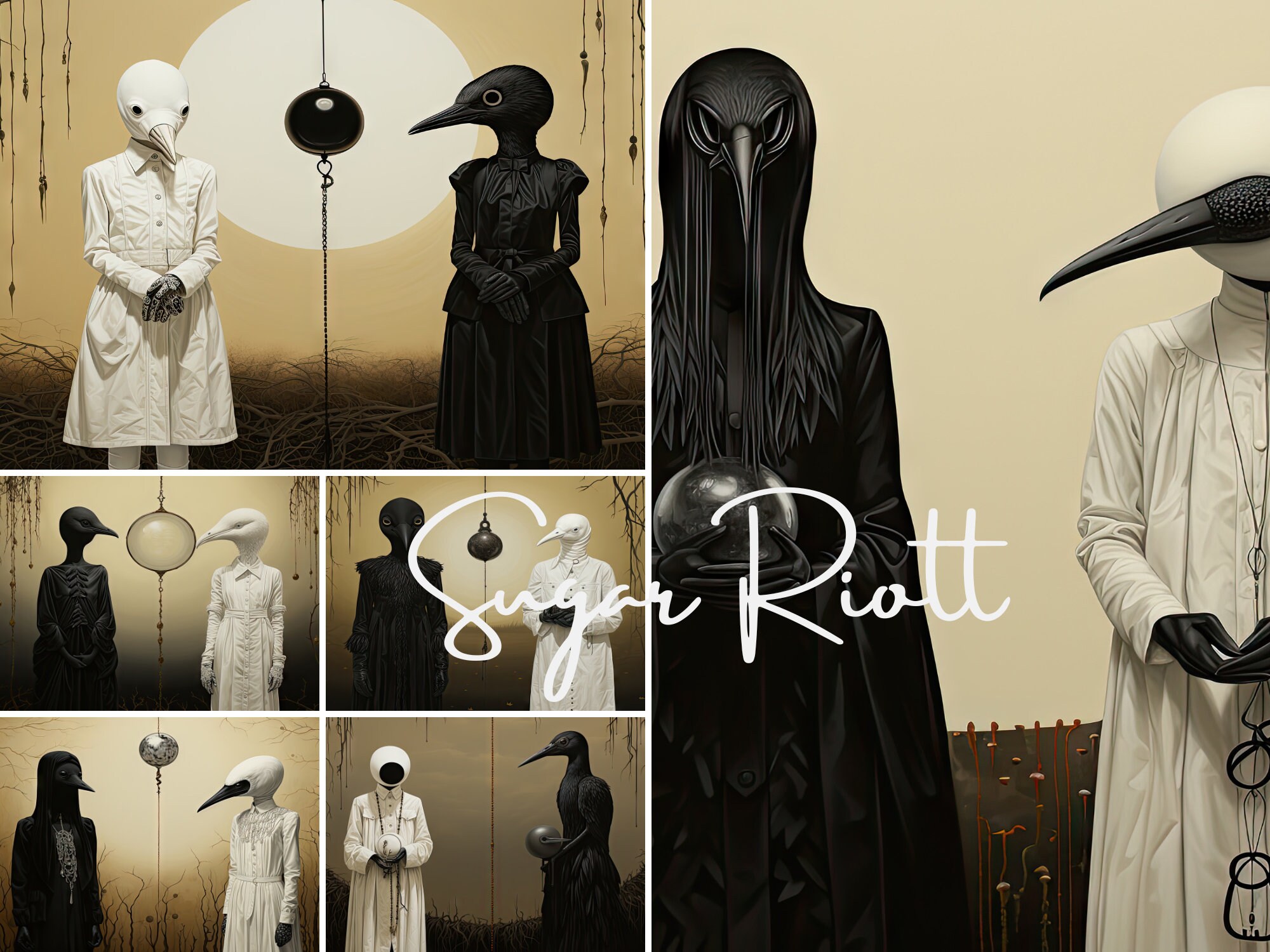 12 Disturbing Bird Creatures Digital Backgrounds, Artistic, Freaky ...