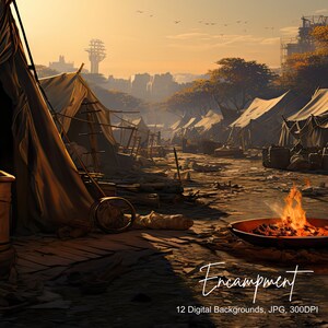 12 Homeless Encampment Inspired Digital Backgrounds, Poor Tent City ...