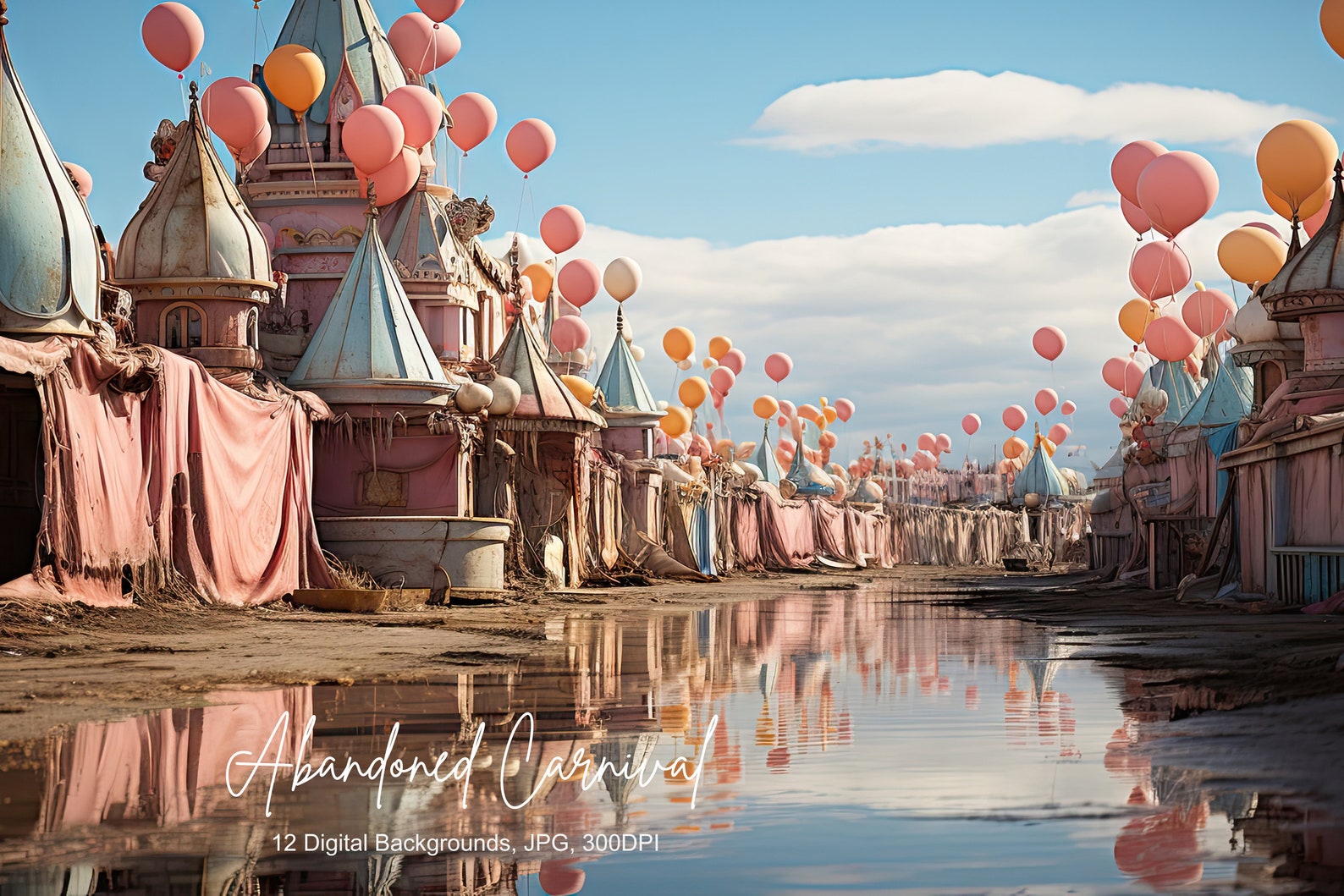 12 Abandoned Carnival Digital Backgrounds, Artistic Photography, Fairs ...