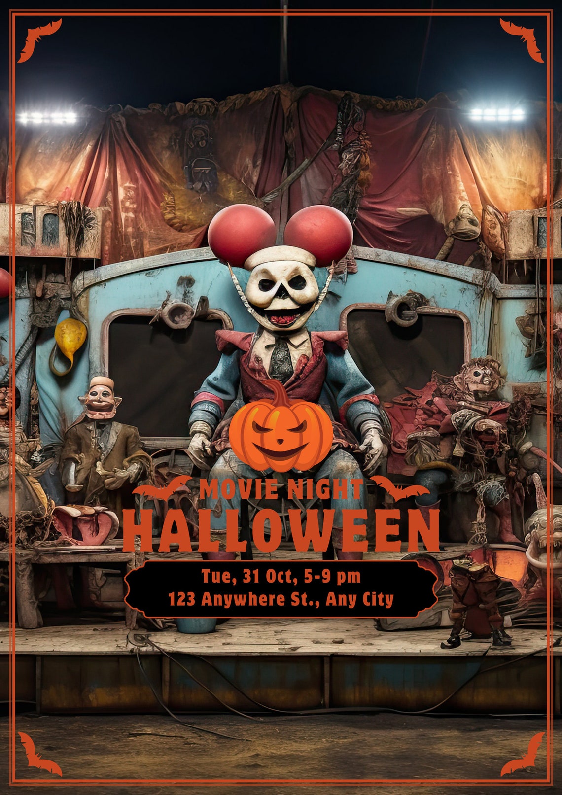 12 Creepy Carnival Digital Backgrounds - Disturbing, Freak Shoes ...